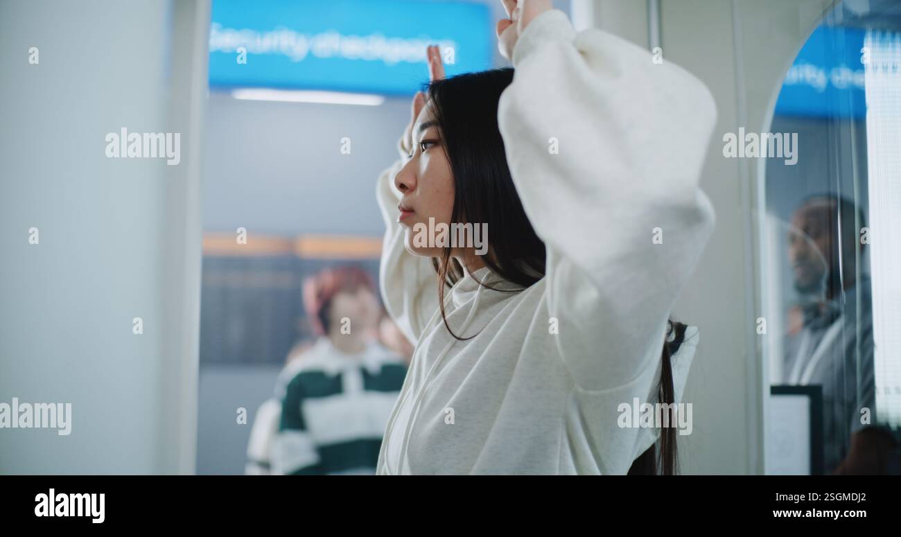 Airport Terminal: People with Diverse Ethnicity, Gender Walking Through ...