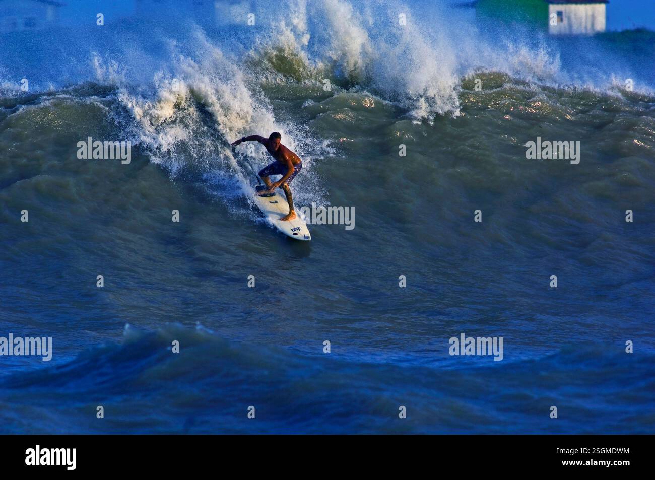 Storm surfing on Padre Island, Texas Stock Photo - Alamy