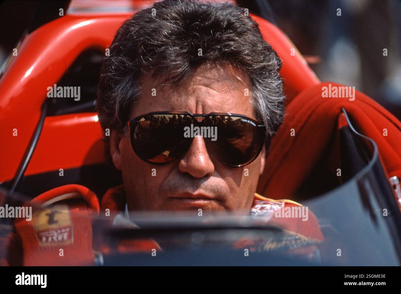 Legendary Indy Car Racing Champion Mario Andretti at the wheel of his ...