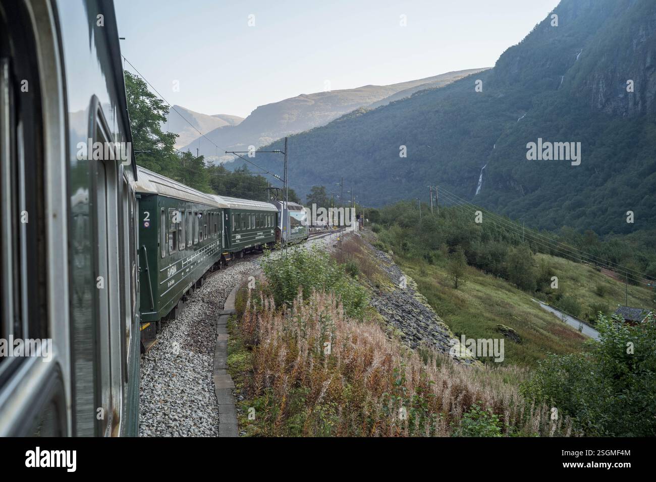 The Flamsbana train on route between Flam and Myrdal Stock Photo - Alamy