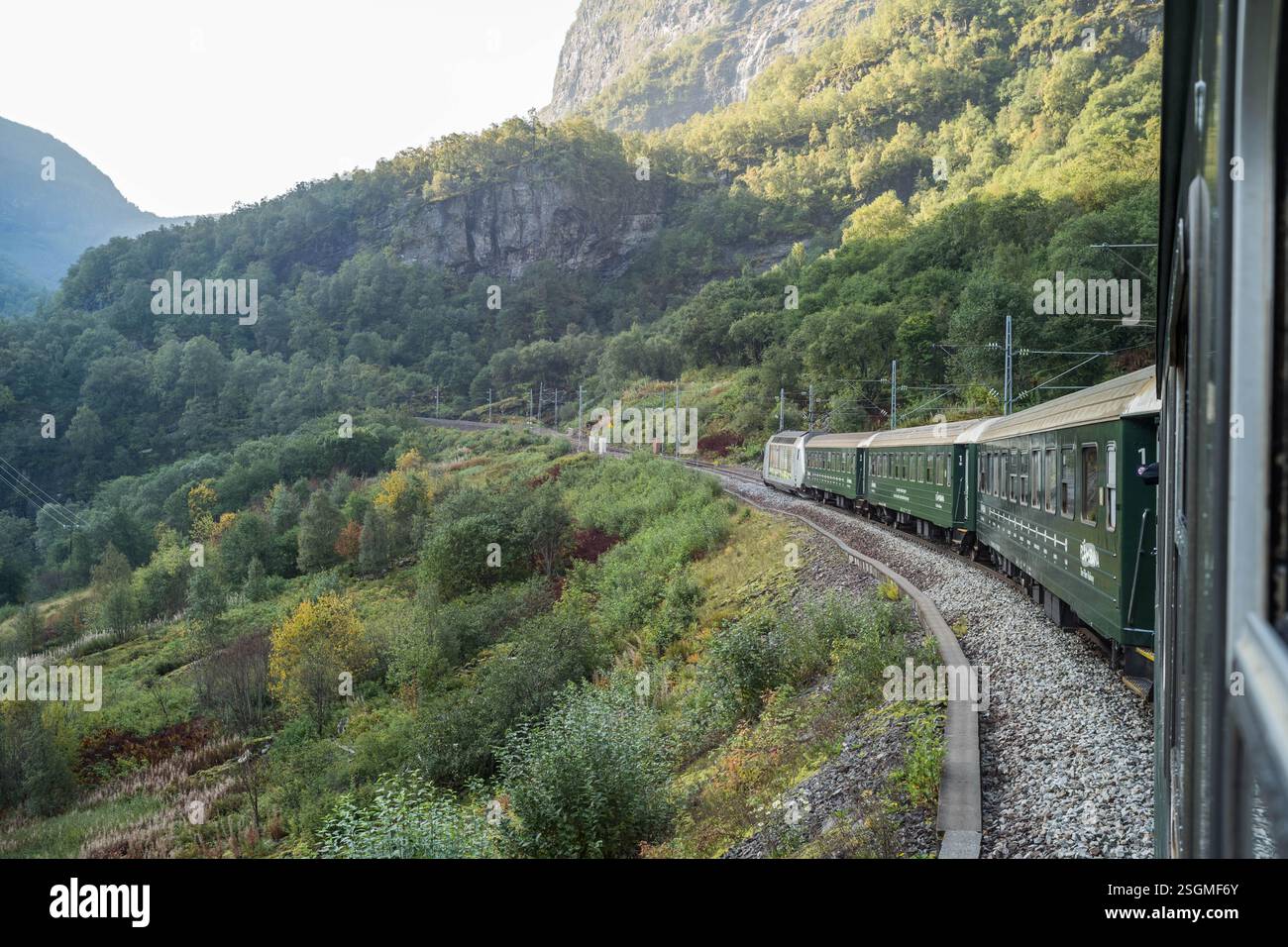 The Flamsbana train on route between Flam and Myrdal Stock Photo - Alamy