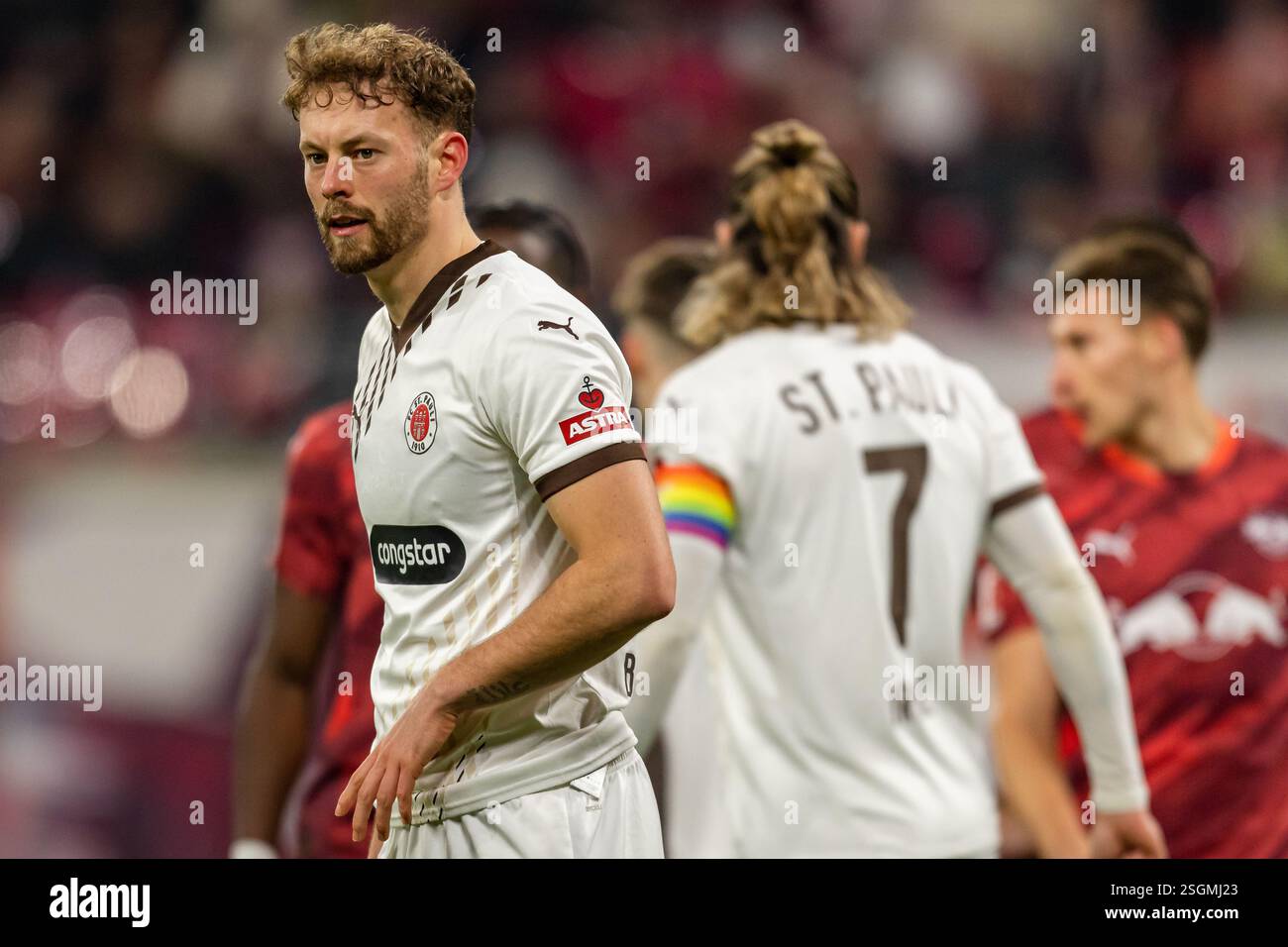 Leipzig, Germany. 09th Feb, 2025. Carlo Boukhalfa of St. Pauli seen ...