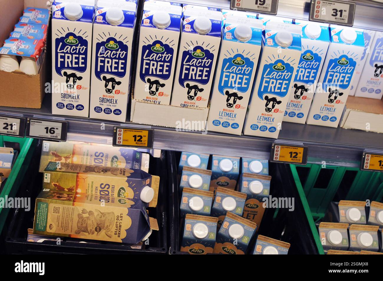 Copenhagen/ DenmarK/10 february 2025/various milks lacto free swweet ...