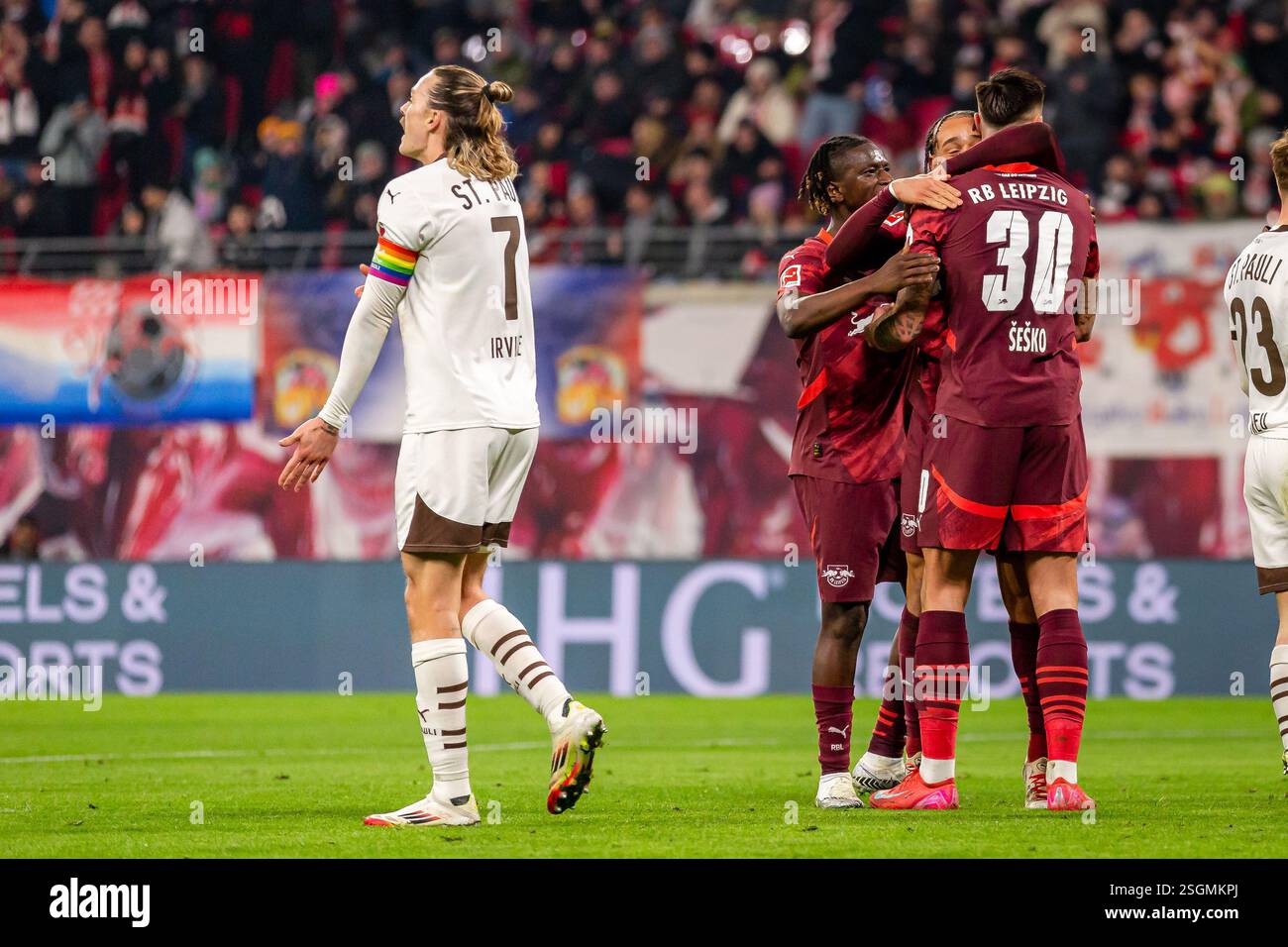 Leipzig, Germany. 09th Feb, 2025. Xavi Simons (10) of RB Leipzig seen ...
