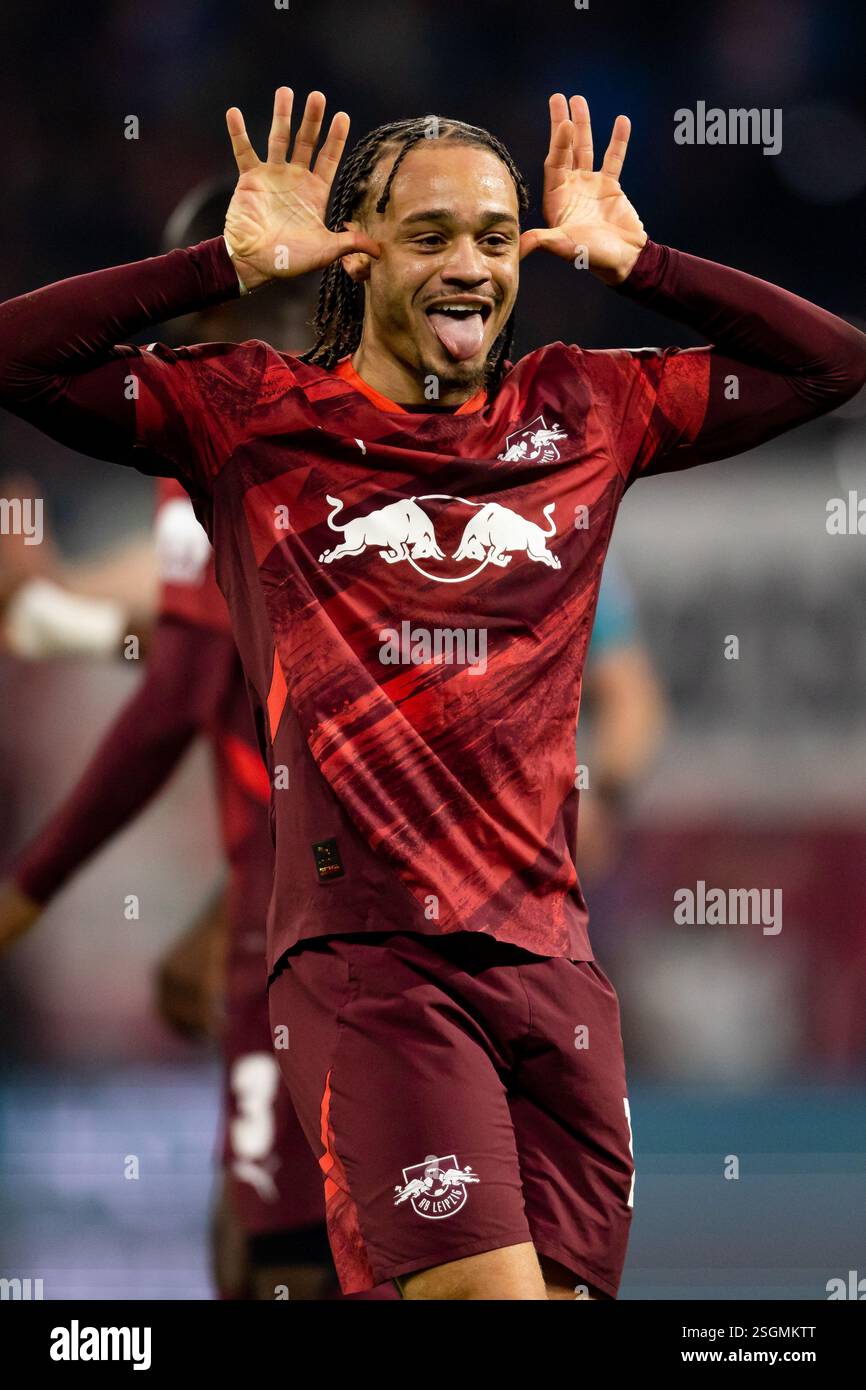 Leipzig, Germany. 09th Feb, 2025. Xavi Simons (10) of RB Leipzig seen ...