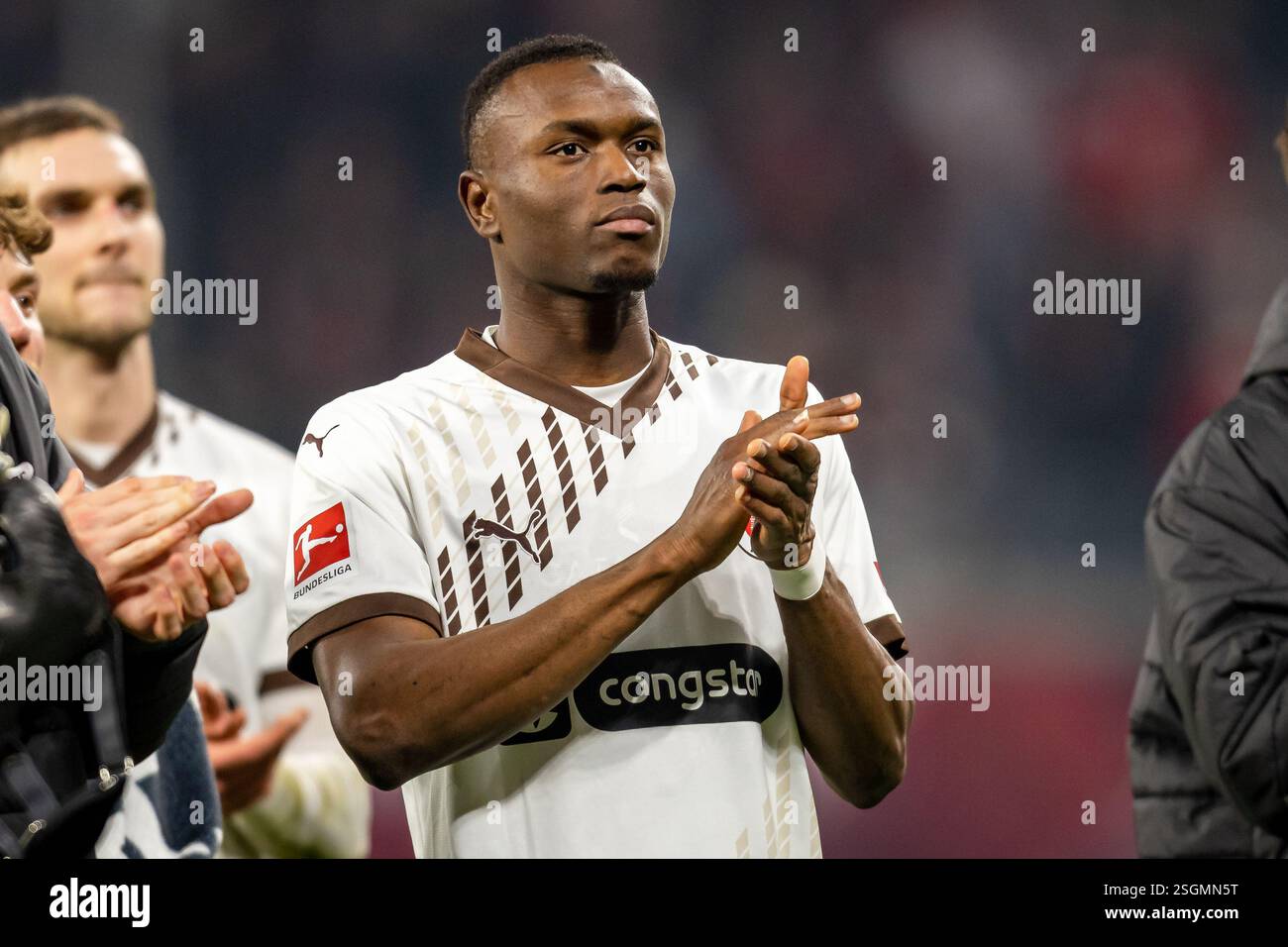Leipzig, Germany. 09th Feb, 2025. Abdoulie Ceesay of St. Pauli seen ...