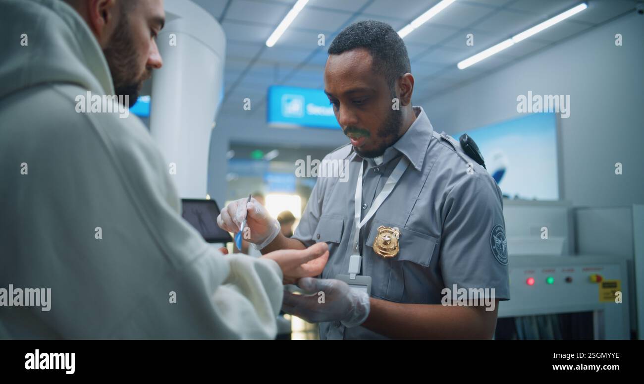 Airport security checkpoint multiethnic tsa hi-res stock photography ...
