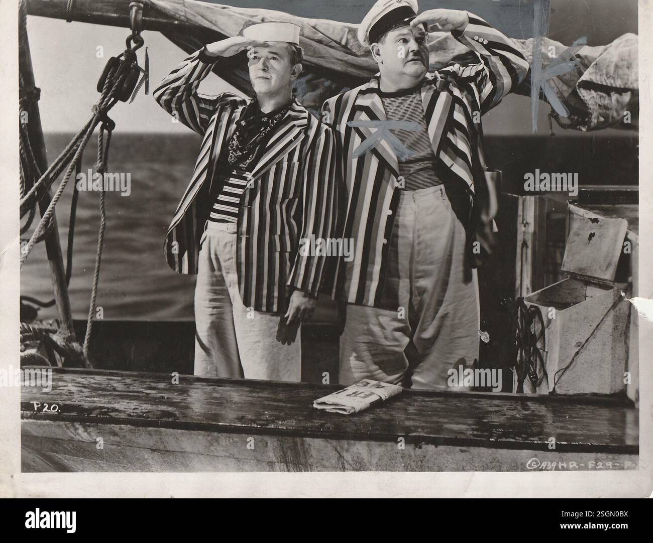 STAN LAUREL AND OLIVER HARDY PHOTOGRAPH BW Hal Roach Comedies Stock ...