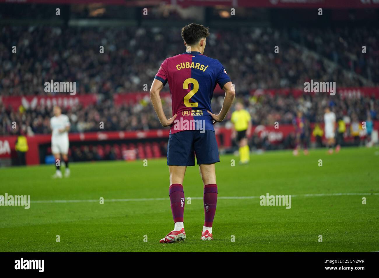 Pau Cubarsi (FC Barcelona) during LaLiga match between Sevilla FC and ...
