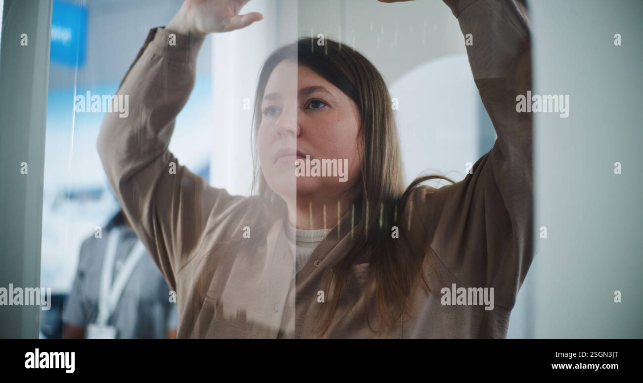 Airport Terminal: Diverse People Passing Through Metal Detector Scanner ...