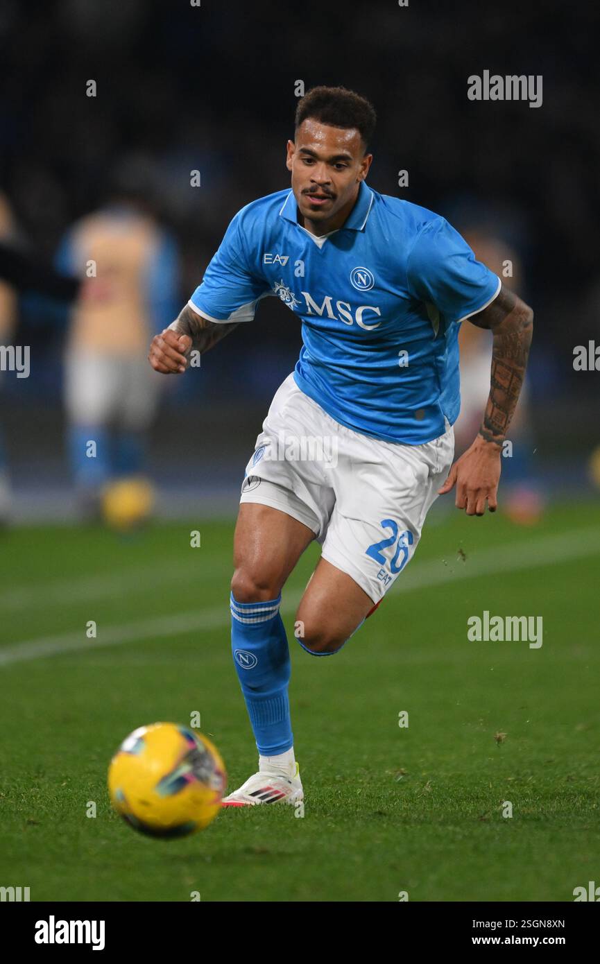Naples, Italy. 9th Feb, 2025. Cyril Ngonge of SSC Napoli in action ...