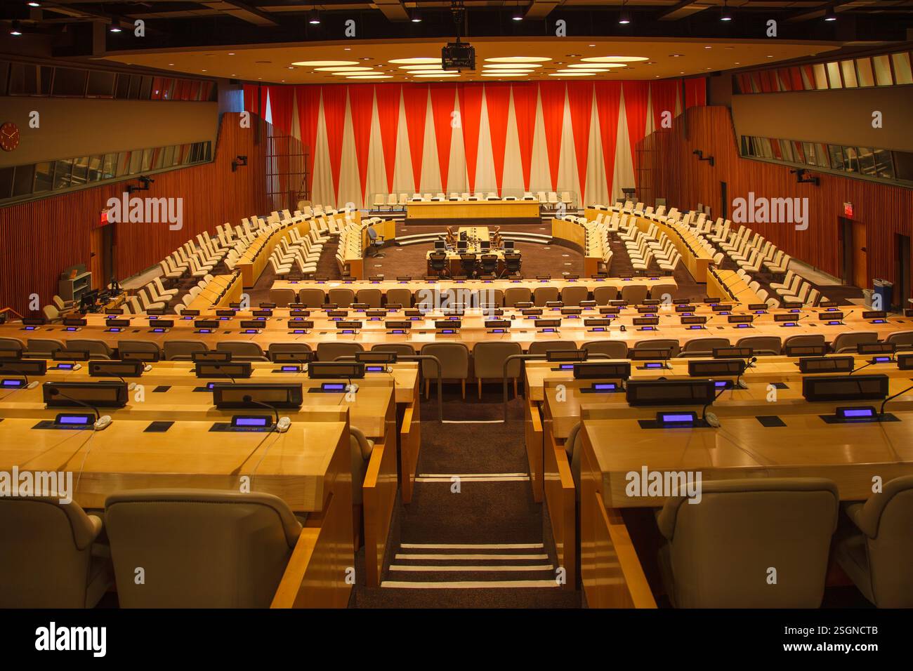 The United Nations Economic and Social Council chamber, Manhattan, New ...