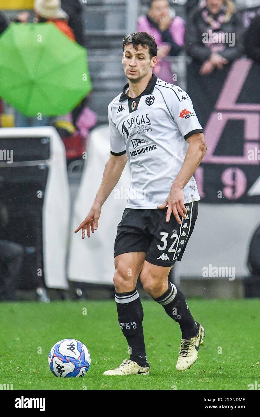 La Spezia, Italy. 09th Feb, 2025. Luca Vignali (Spezia) during Spezia ...