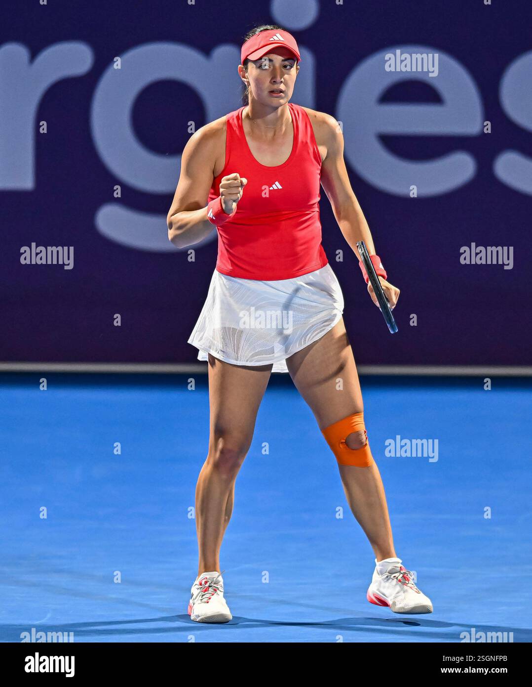 Doha, Qatar. 9th Feb, 2025. Elina Avanesyan of Armenia reacts during ...