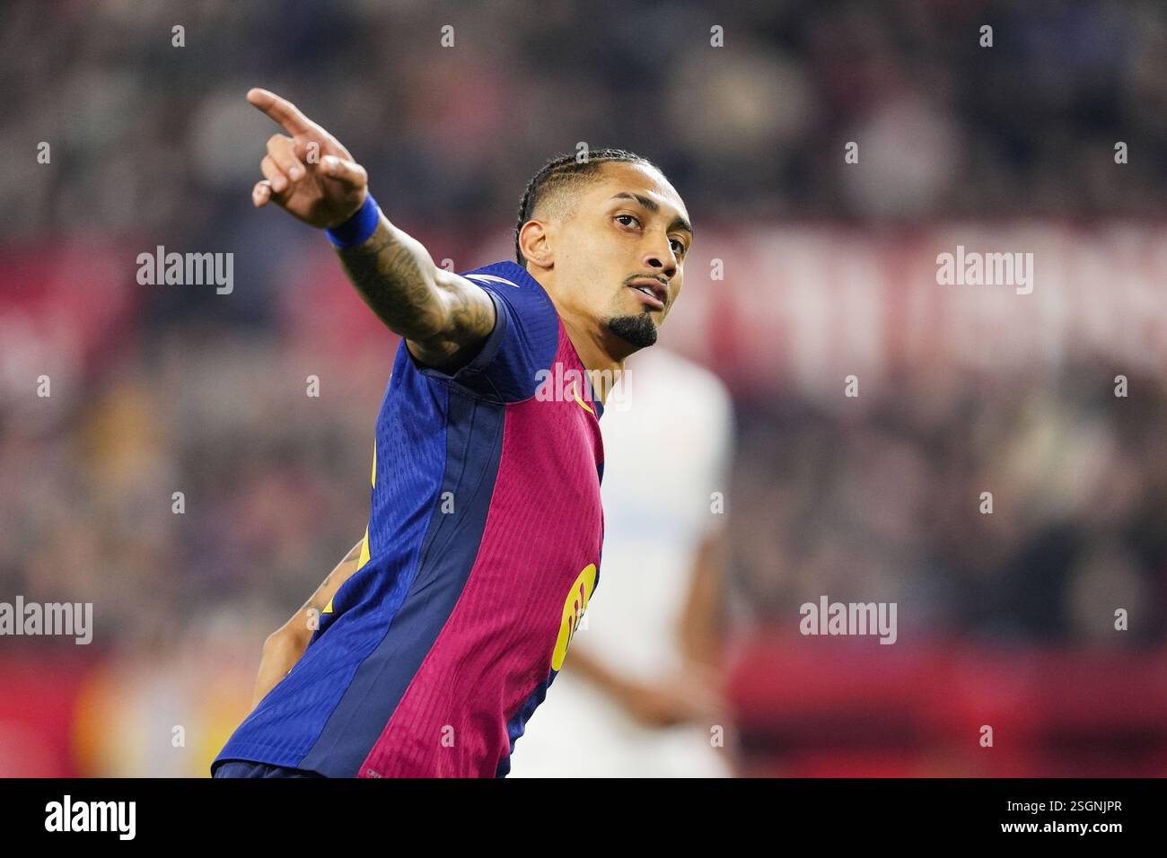 Raphael Dias "Raphinha" of FC Barcelona celebrates a goal 1-3 during ...