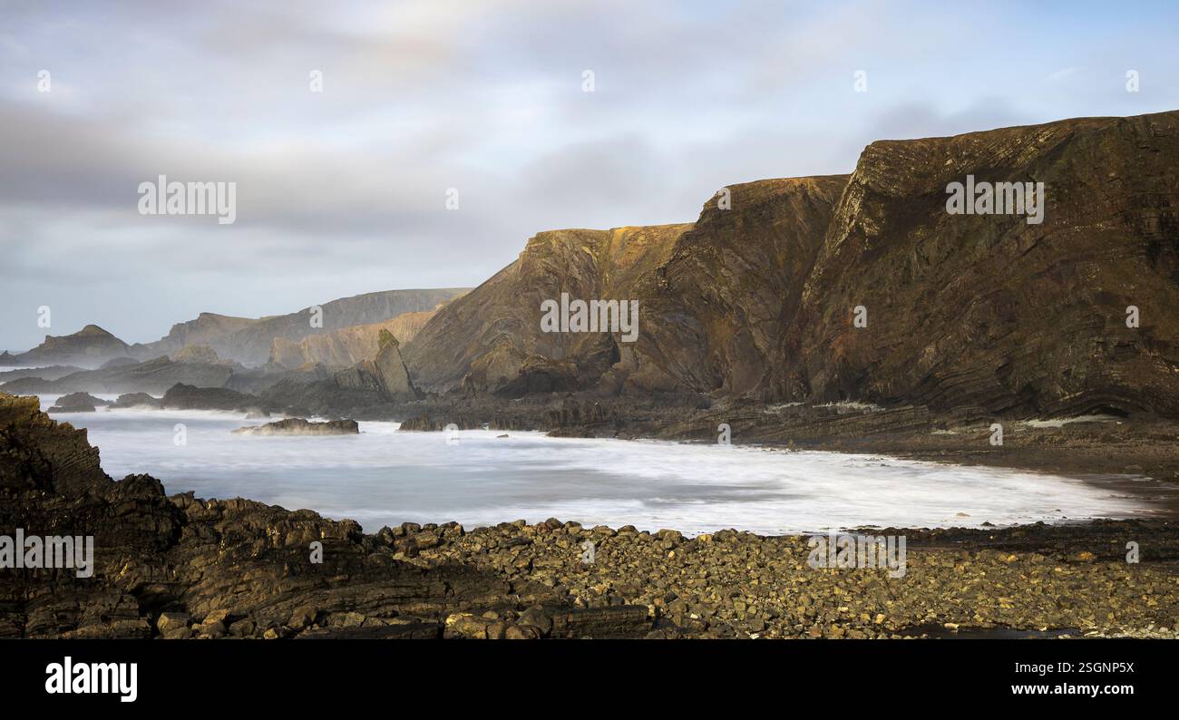 Warren Beach Hartland Quay, North Devon England UK Stock Photo - Alamy