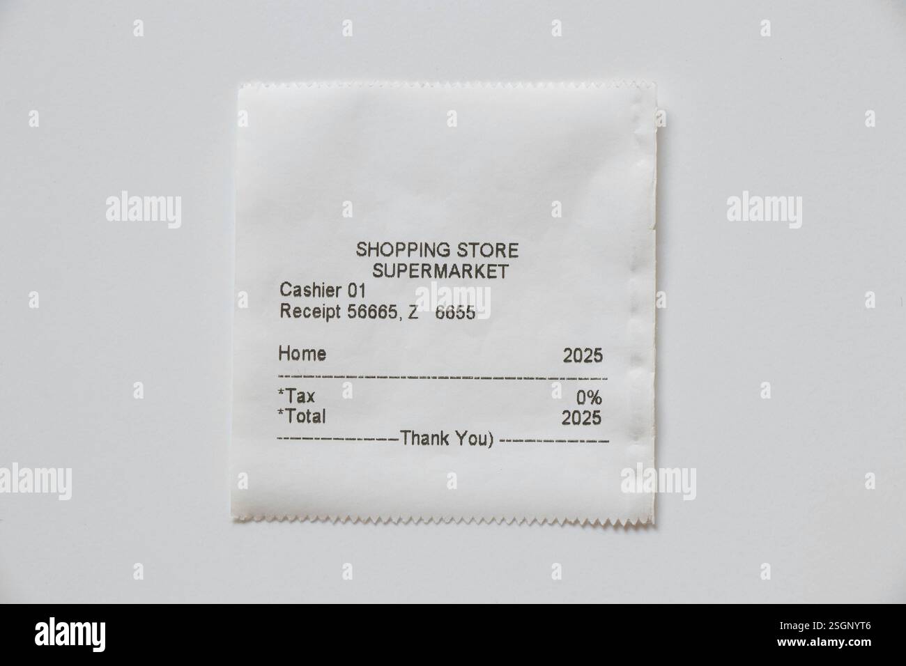 The shopping list includes the purchase of a home in the cash register ...