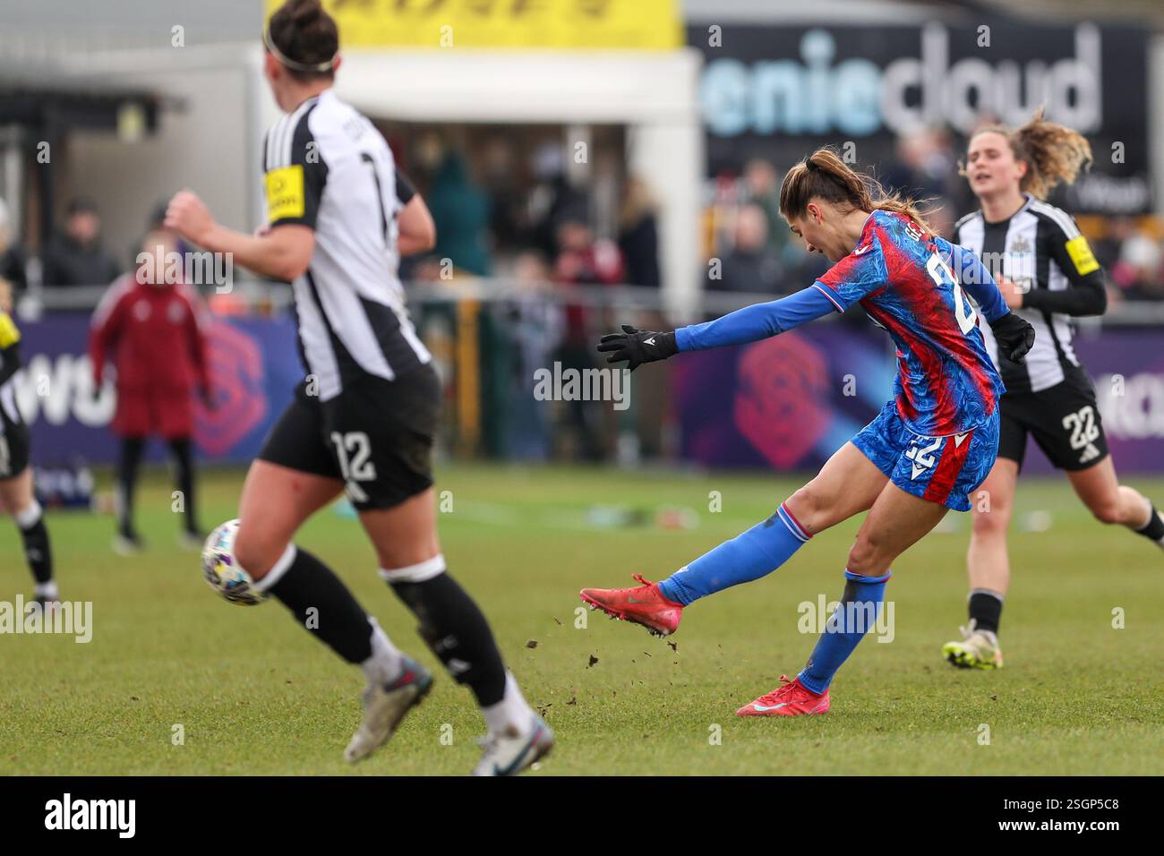 London, UK. 9 February 2025. Mille Gejl shoots during Crystal Palace v ...