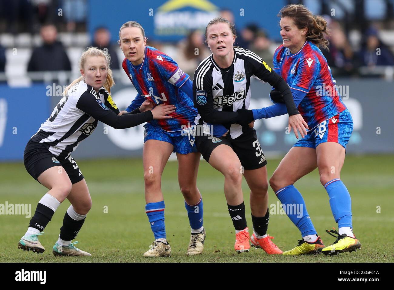 London, UK. 9 February 2025. Ava Chapman, Josie Green, Emily Murphy ...