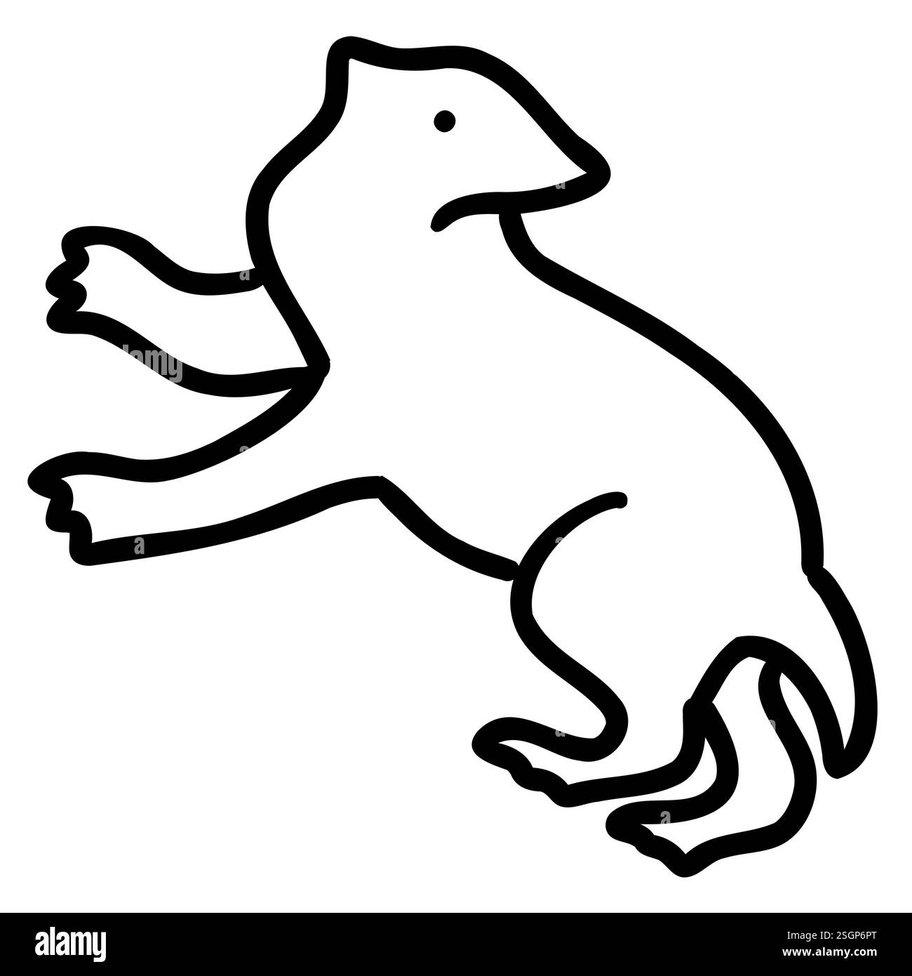 Badger animal logo in cartoon doodle style. Vector illustration ...