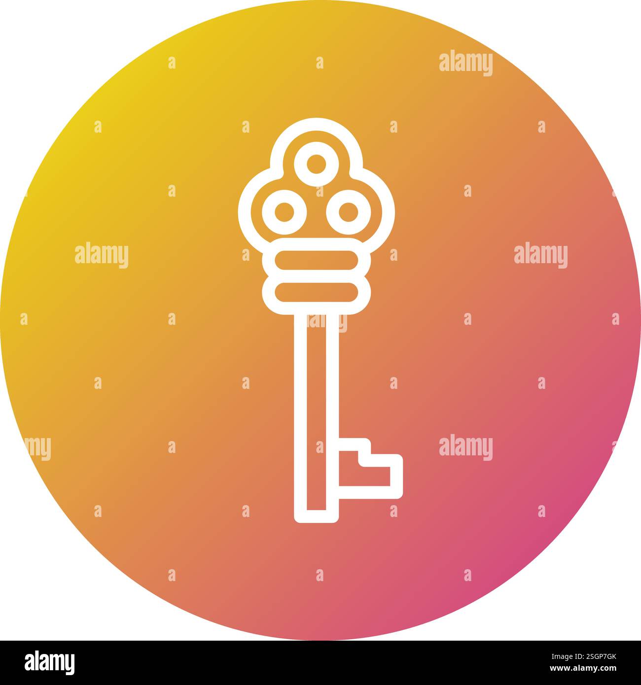 Medieval key Vector Icon Design Illustration Stock Vector Image & Art ...