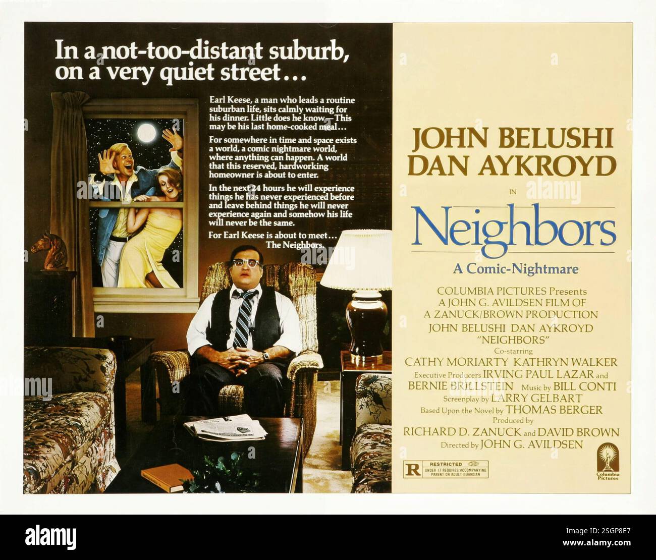 NEIGHBORS (1981), directed by JOHN G. AVILDSEN. Credit: COLUMBIA ...