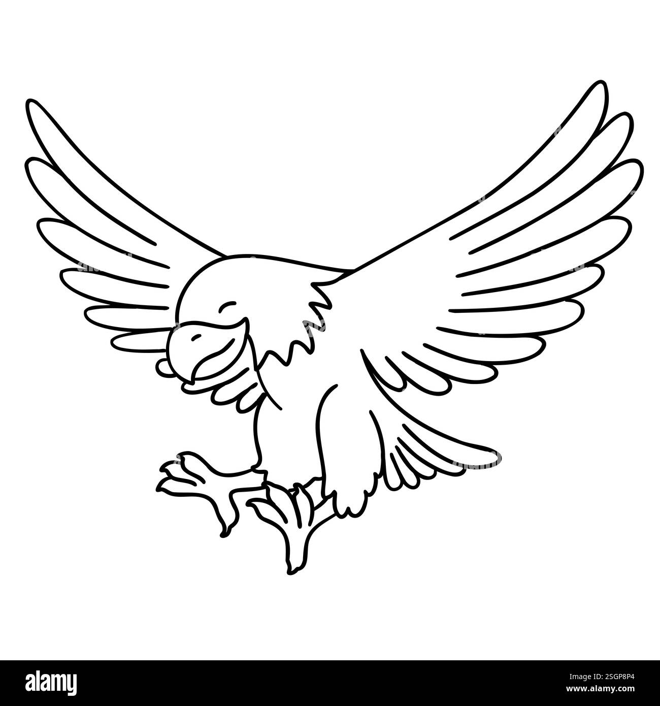 Cute smiling raven bird animal in cartoon doodle style. Vector ...