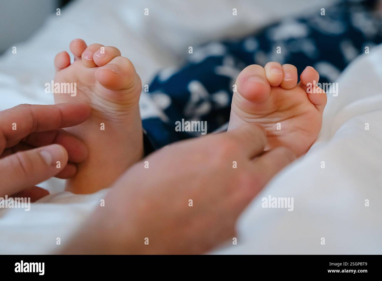 baby feet, boy feet, foot massage, dad tickles son's feet, foot ...