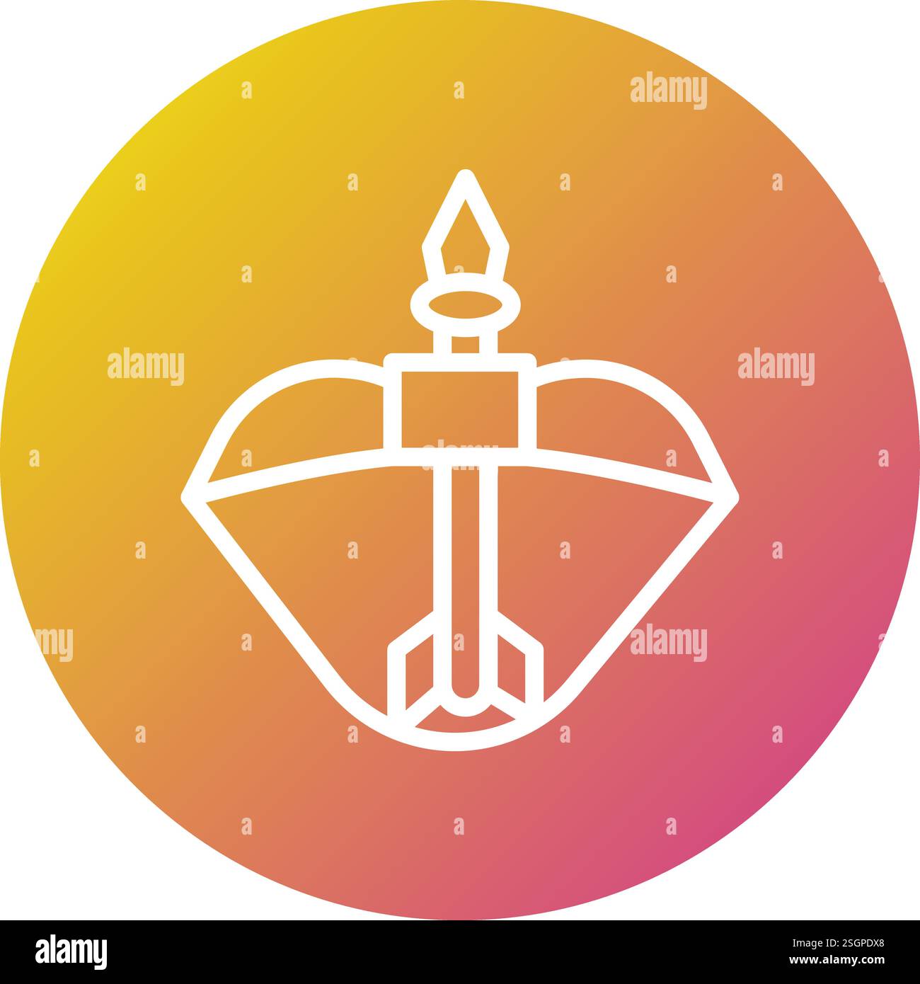 Crossbow Vector Icon Design Illustration Stock Vector Image & Art - Alamy