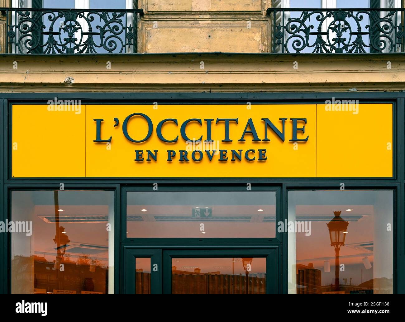 PARIS - JAN 02: Facade of L'Occitane perfume store in Paris on January ...