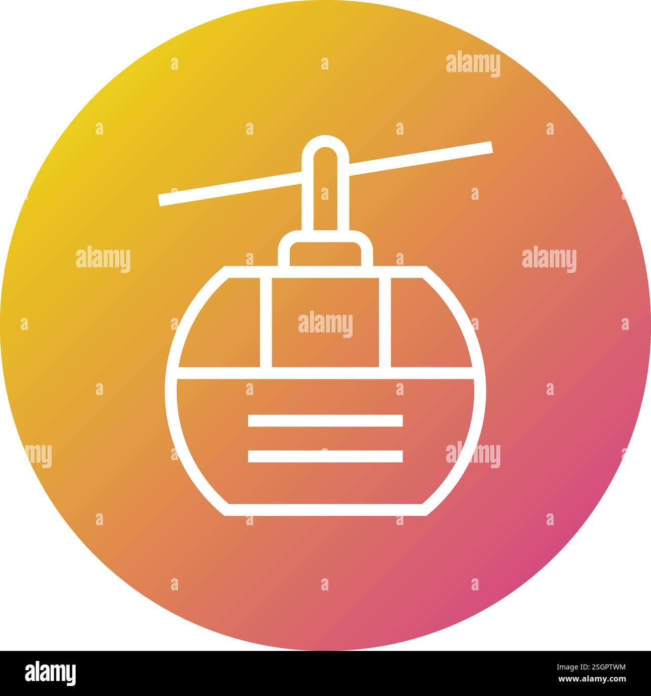 Cable car cabin Vector Icon Design Illustration Stock Vector Image ...