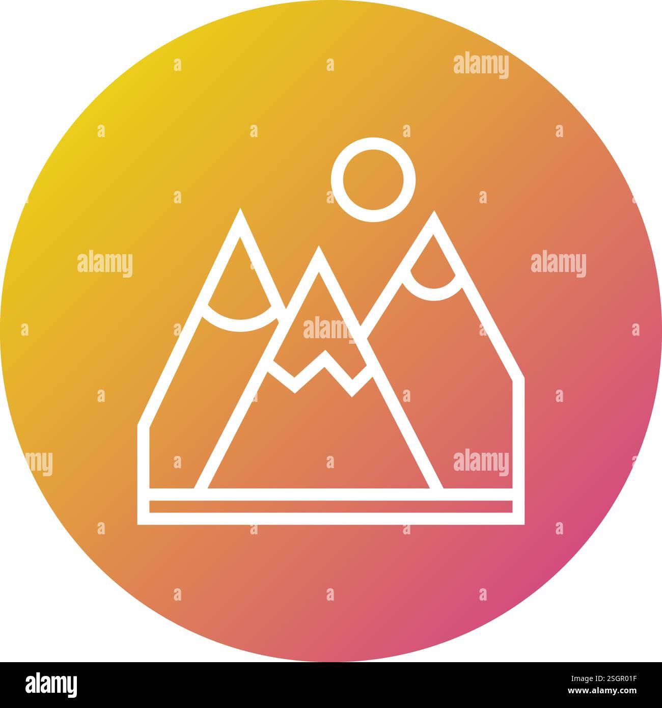 Modern mountain icon hi-res stock photography and images - Alamy
