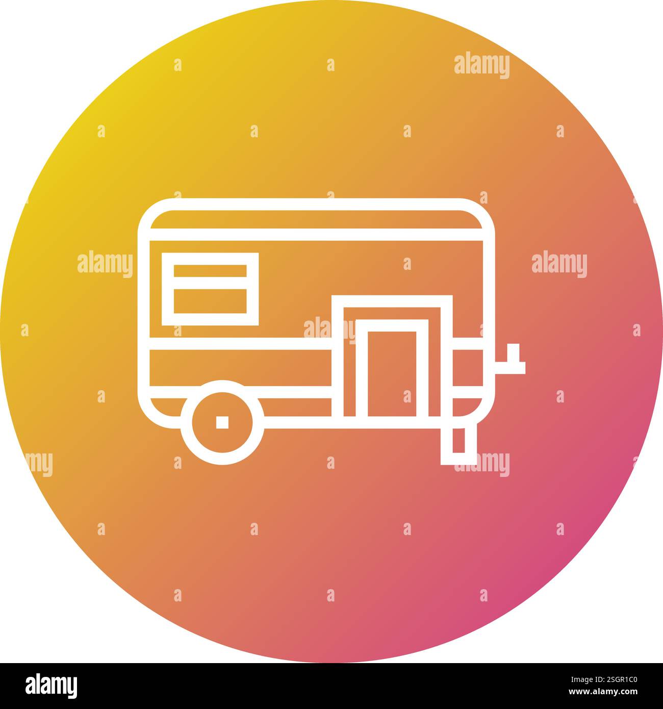Travel trailer Vector Icon Design Illustration Stock Vector Image & Art ...