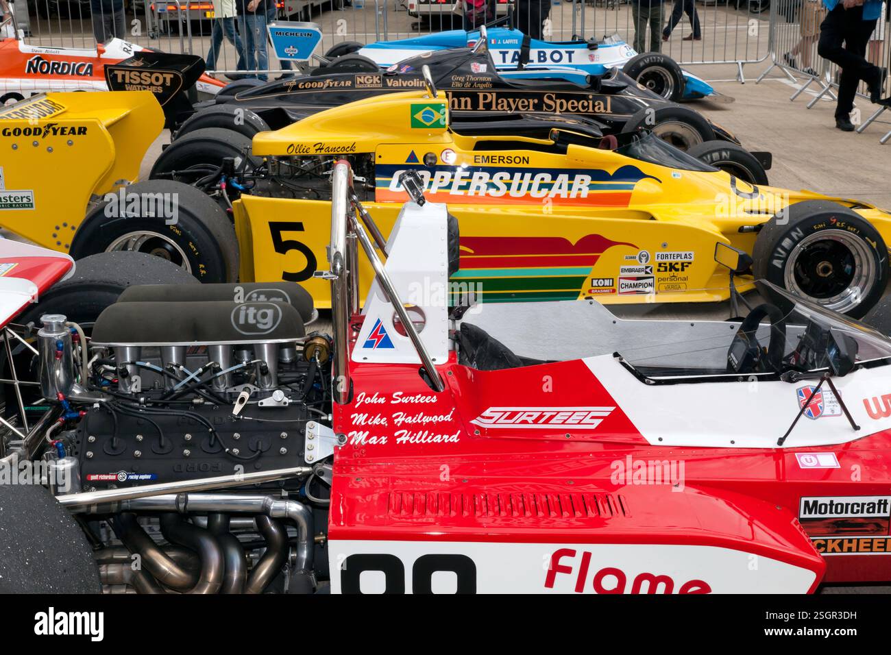 Historic Formula One Cars in the International Paddock, after ...
