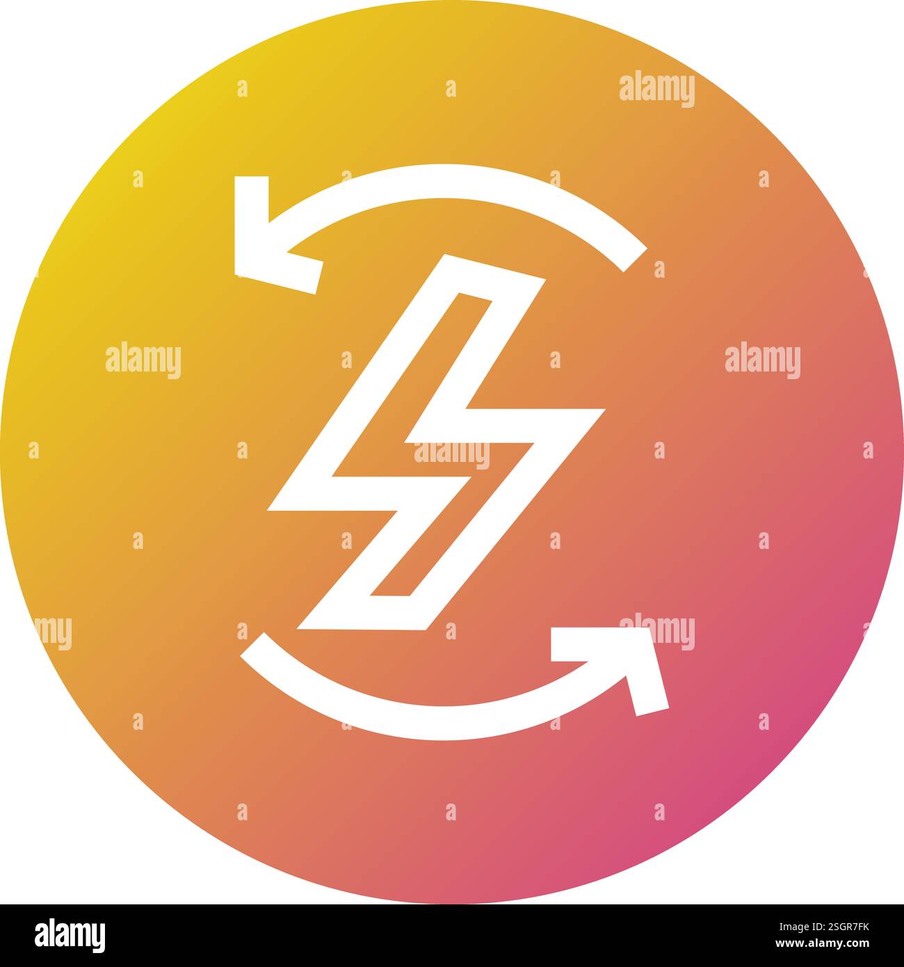 Electricity Recycling Vector Icon Design Illustration Stock Vector ...