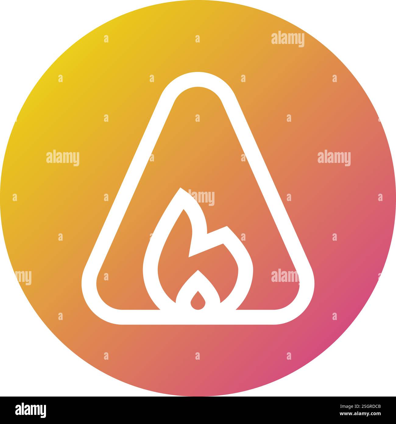 Fire Warning Vector Icon Design Illustration Stock Vector Image & Art ...