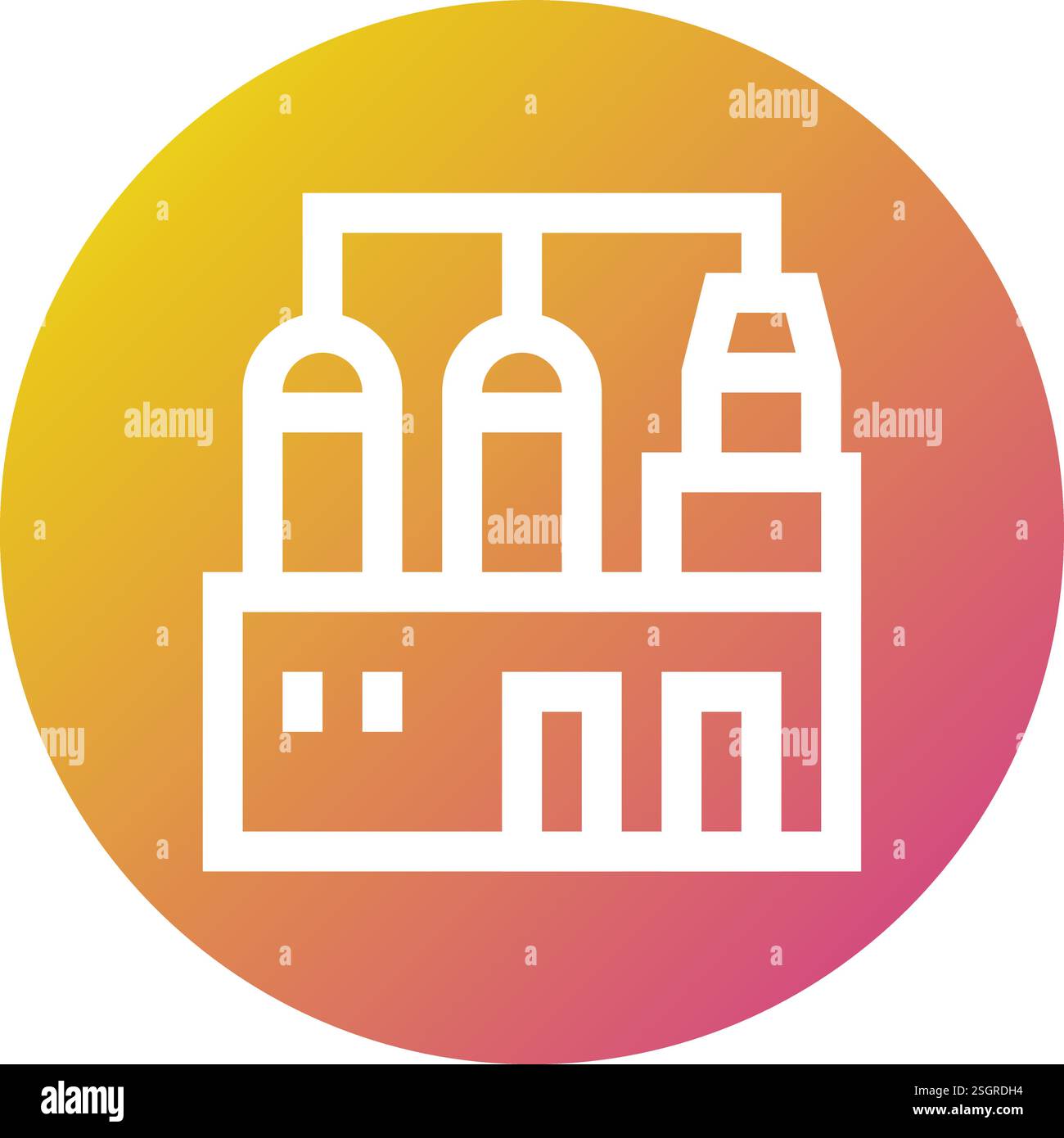 Gas Refinery Vector Icon Design Illustration Stock Vector Image & Art ...