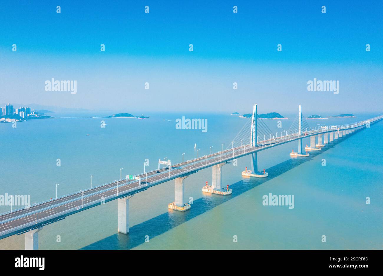Aerial view of the Zhuhai section of the Hong Kong-Zhuhai-Macao Bridge ...