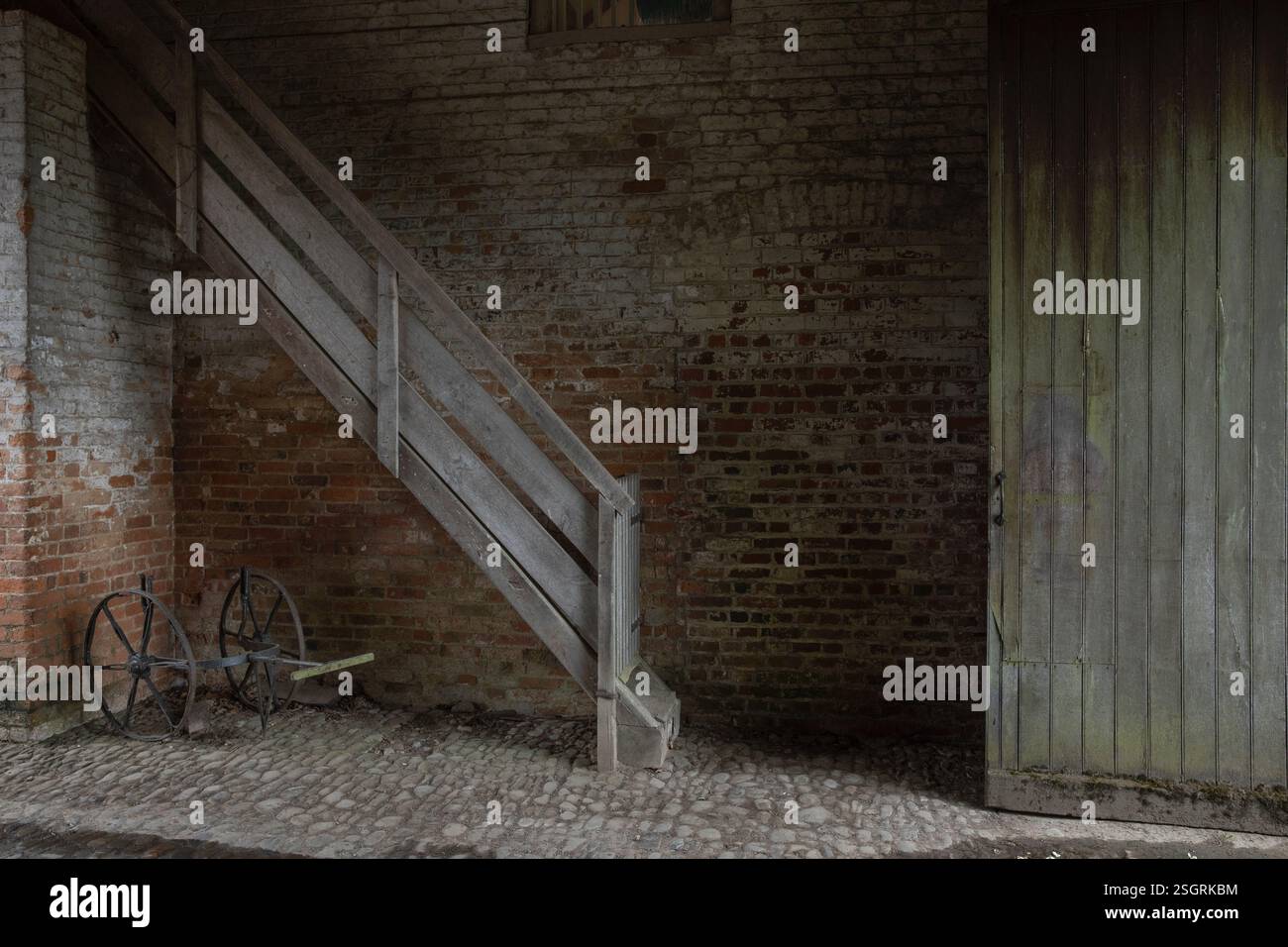 Interiors of the stables at Croft Castle Herefordshire Stock Photo - Alamy