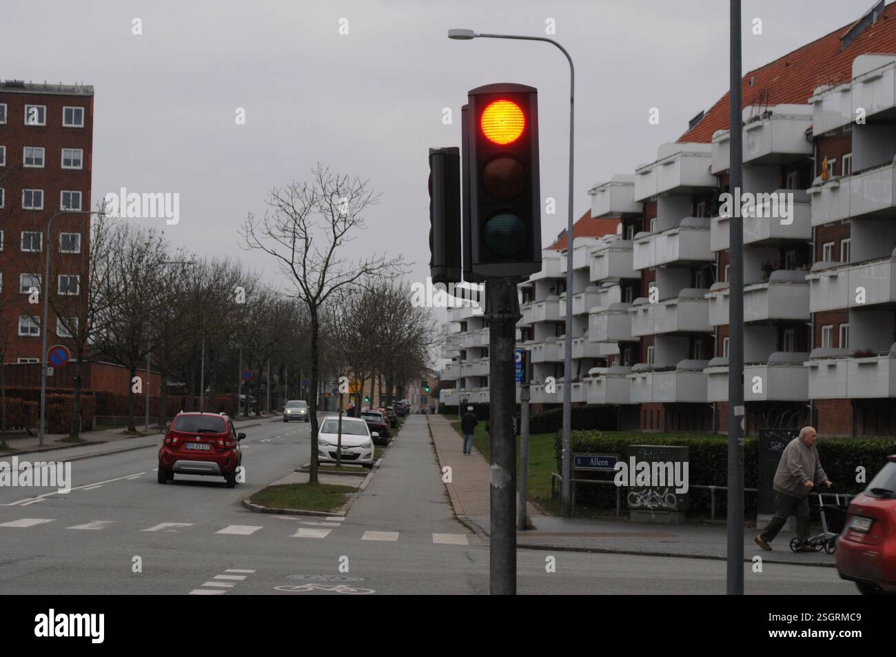 Copenhagen/ DenmarK/10 FEBRUARY 2025/ road traffic singal lights cross ...