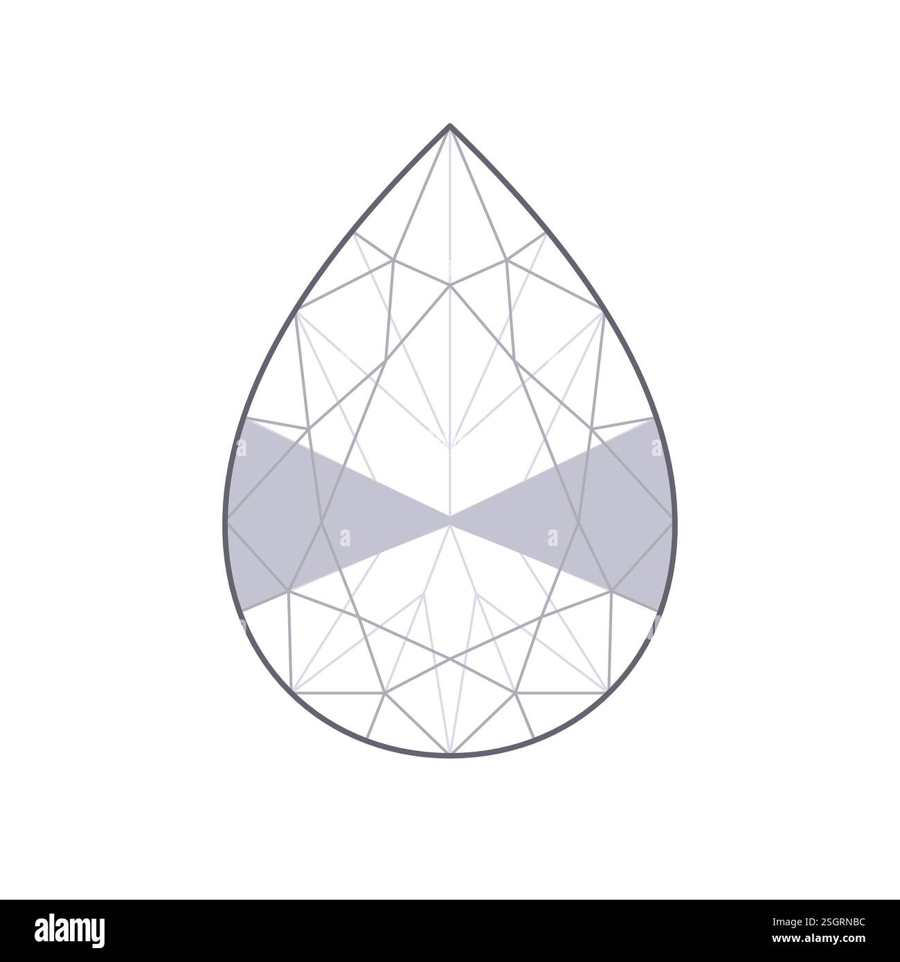 Bow tie effect in elongated pear cut diamond Stock Vector Image & Art ...