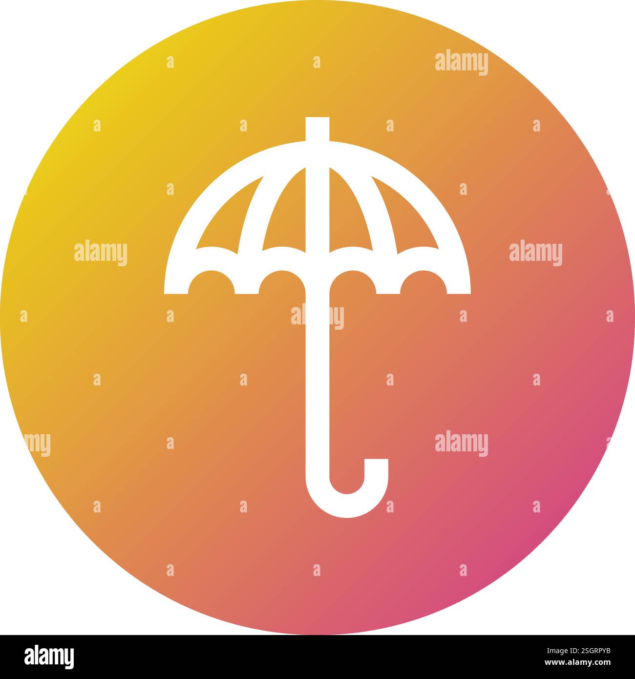 Protective Umbrel Vector Icon Design Illustration Stock Vector Image ...