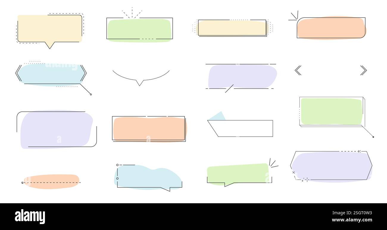 Title frame quote text box border cute simple line speech bubble. Comic ...