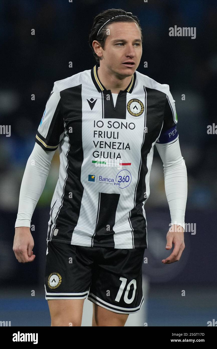 Naples, Italy. 9 Feb, 2025. Florian Thauvin of Udinese Calcio during ...