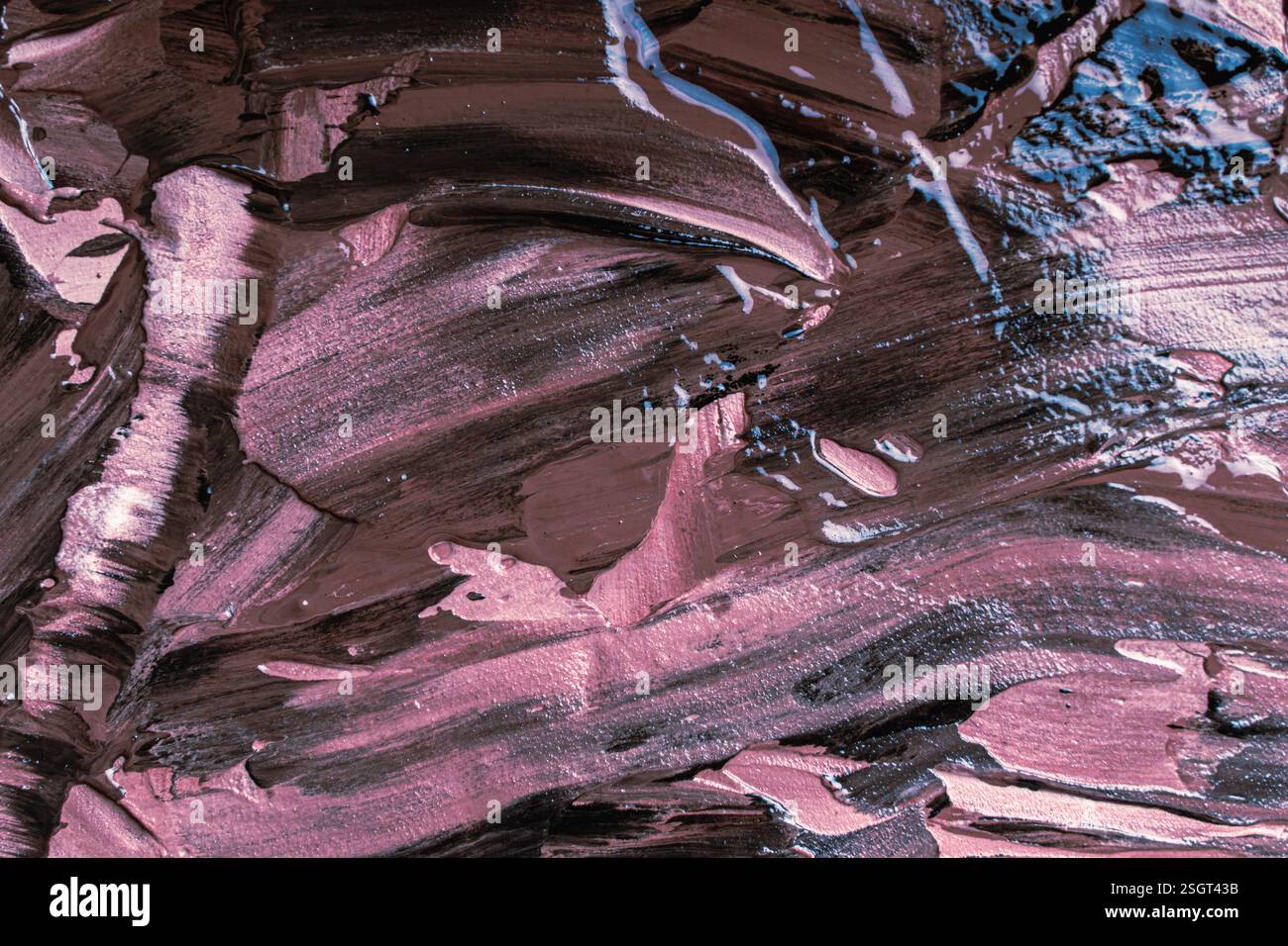 Gold acrylic paint brush strokes hi-res stock photography and images ...