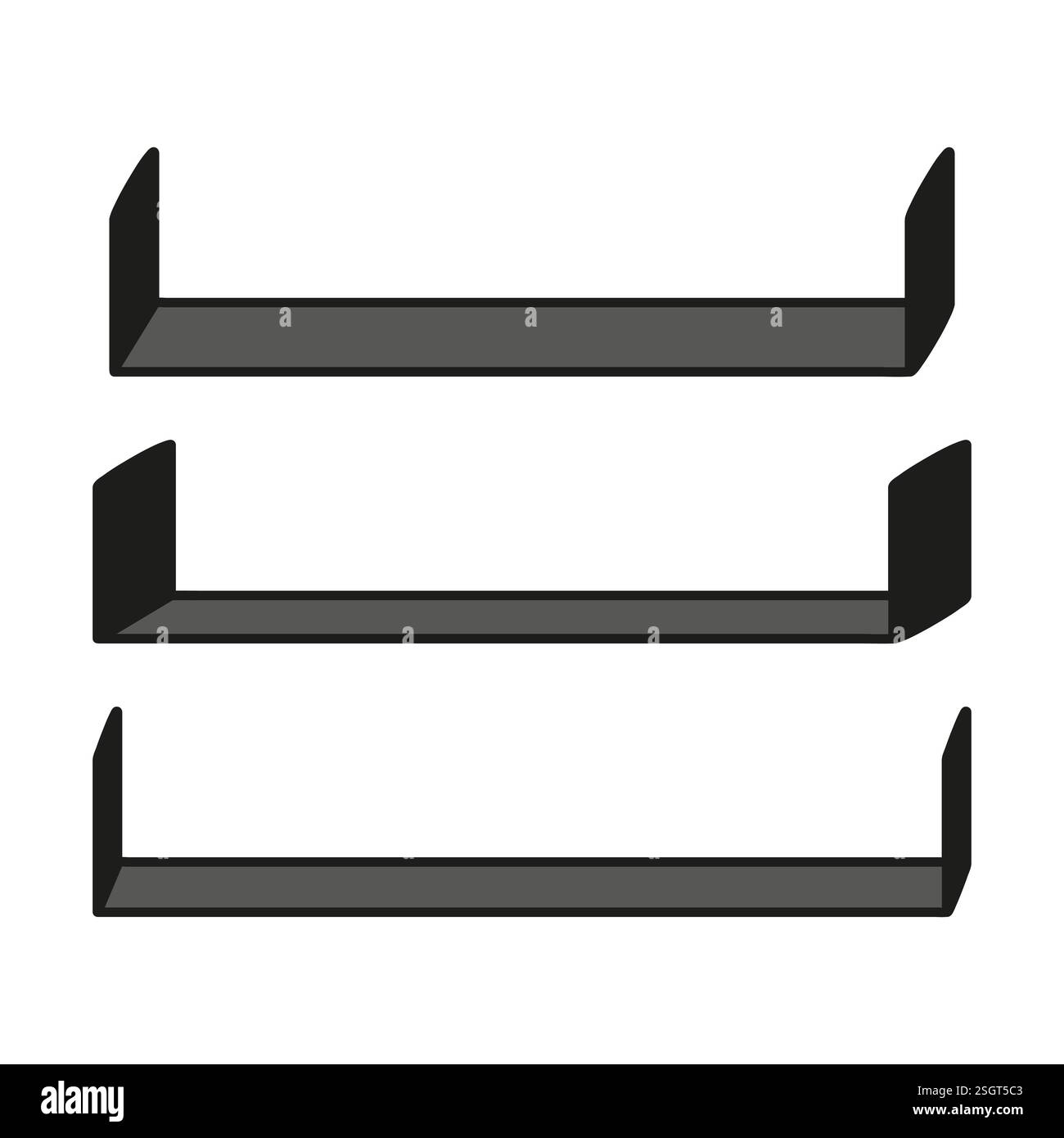 Simple shelving design. Minimalist rack style. Storage concept ...