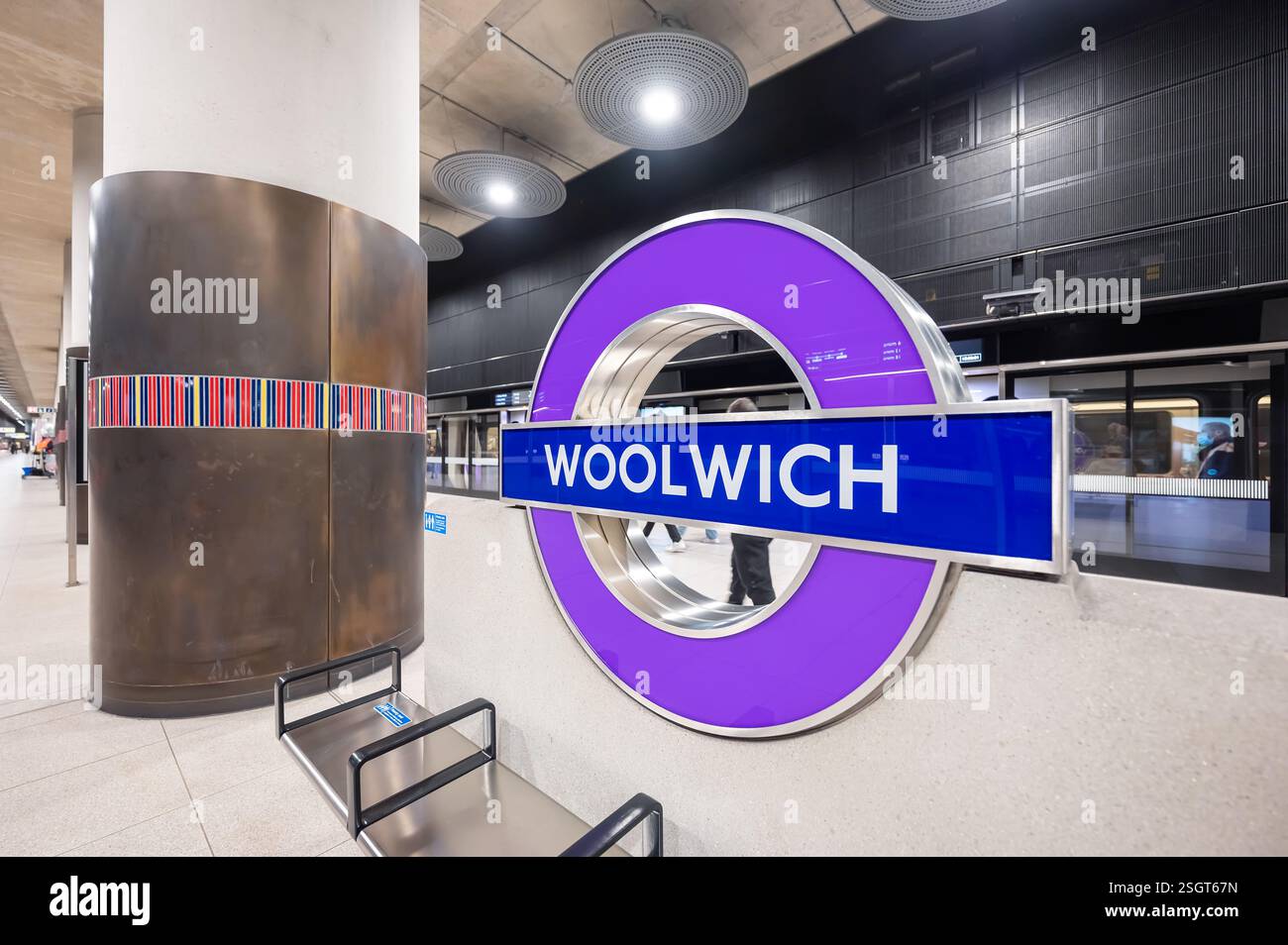 Woolwich Elizabeth Line Station, London Stock Photo - Alamy