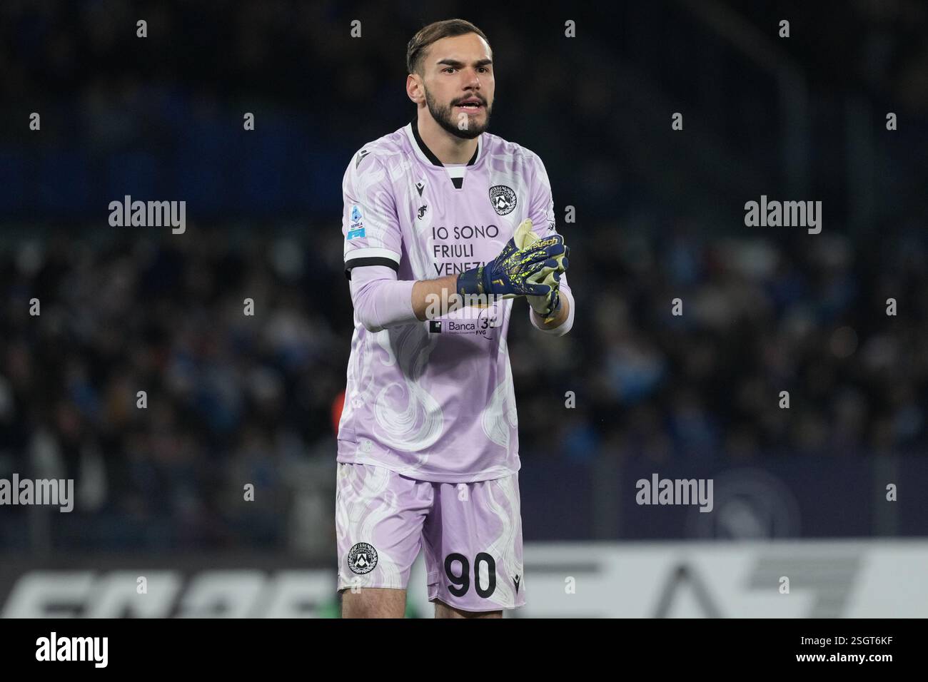 Naples, Italy. 9 Feb, 2025. Razvan Sava of Udinese Calcio during the ...