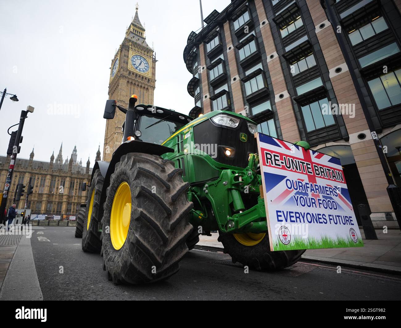 Farmers and their tractors protest in Westminster, London over the ...