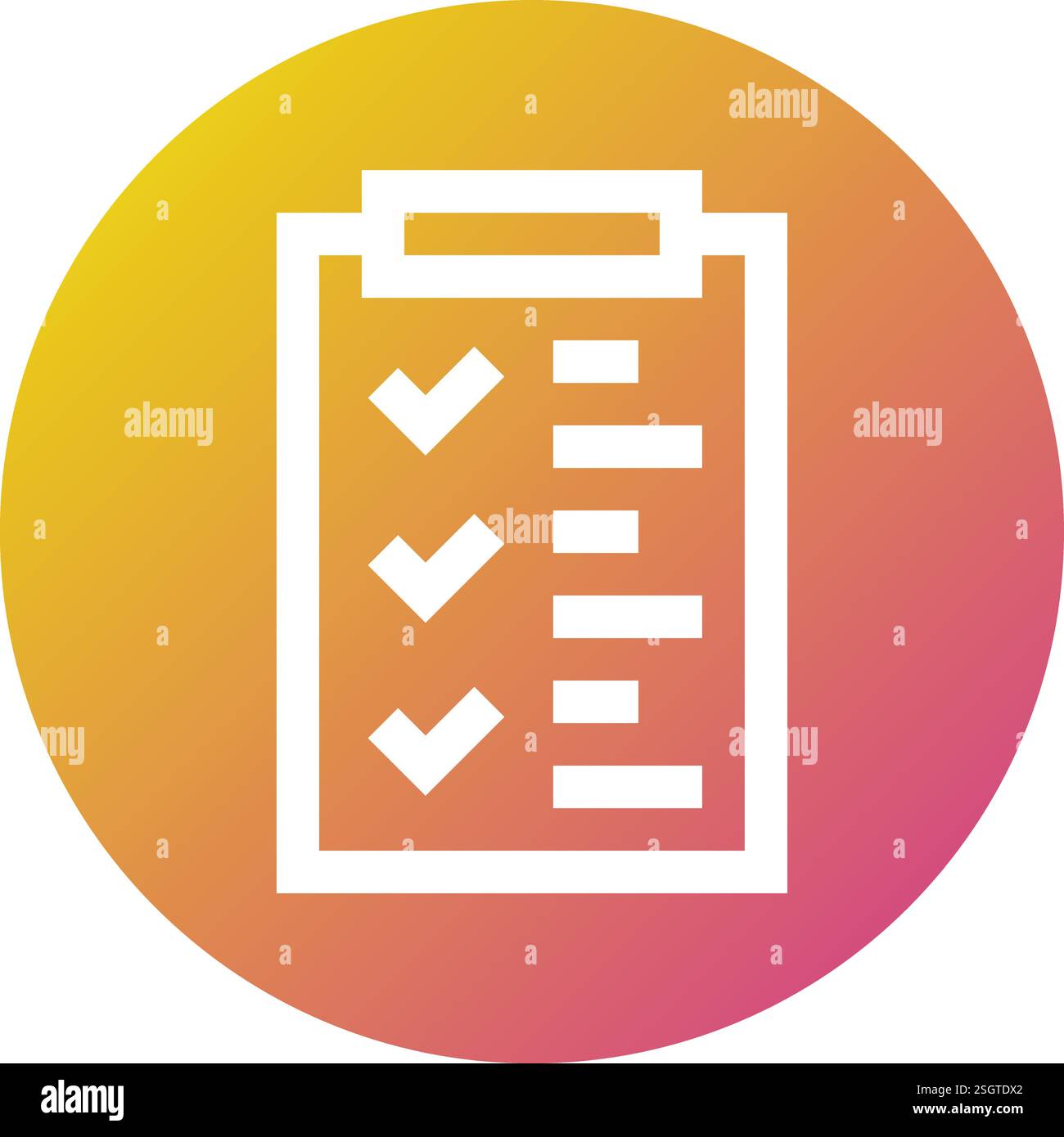 Checklist icon line hi-res stock photography and images - Alamy